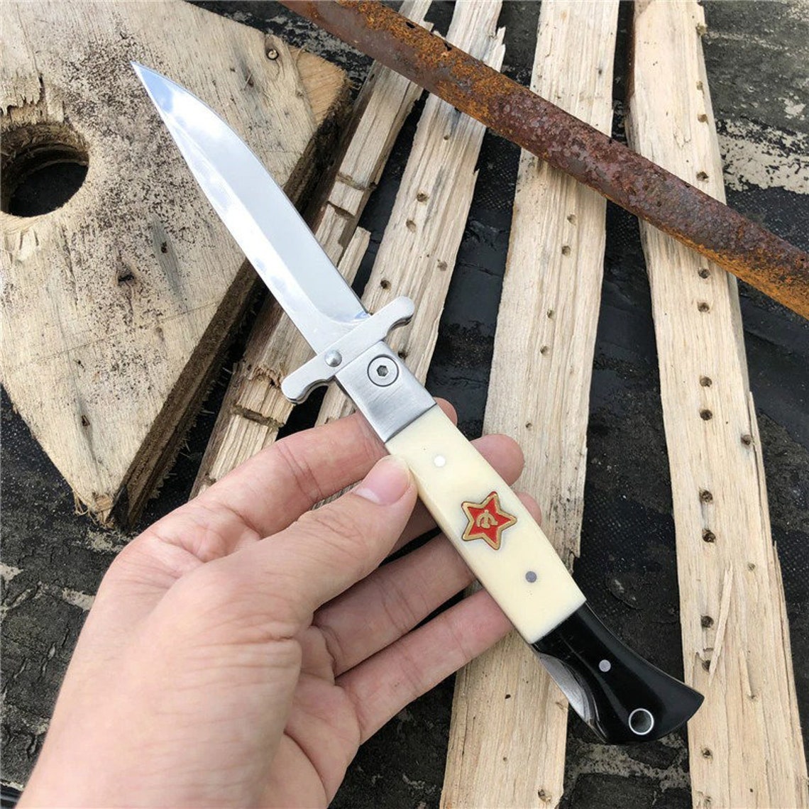 Soviet Russian NKVD FINKA Knife Folding Pocket Hunting Knife Outdoor ...