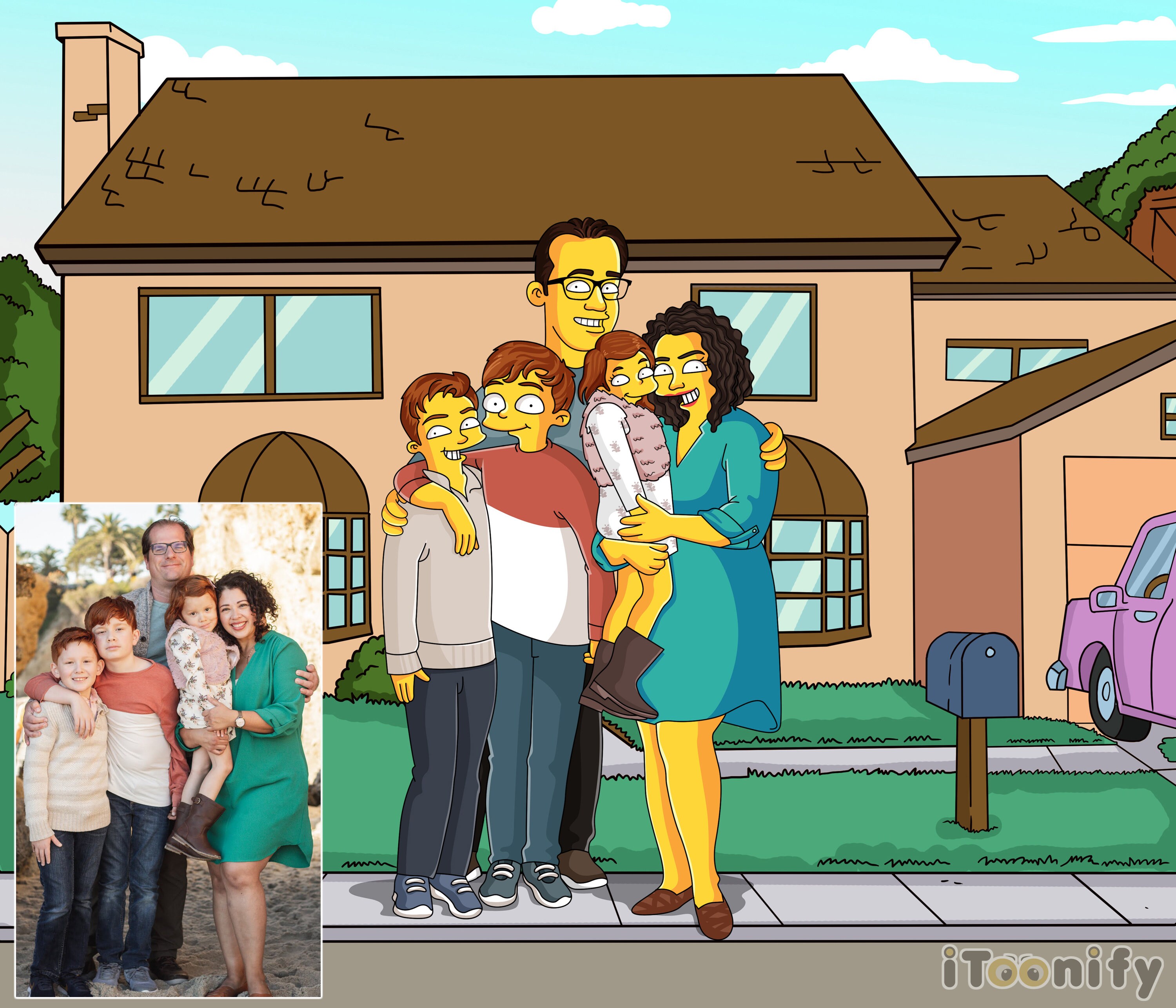 Simpsonize Me Custom Simpson Family Portrait Personalize | Etsy