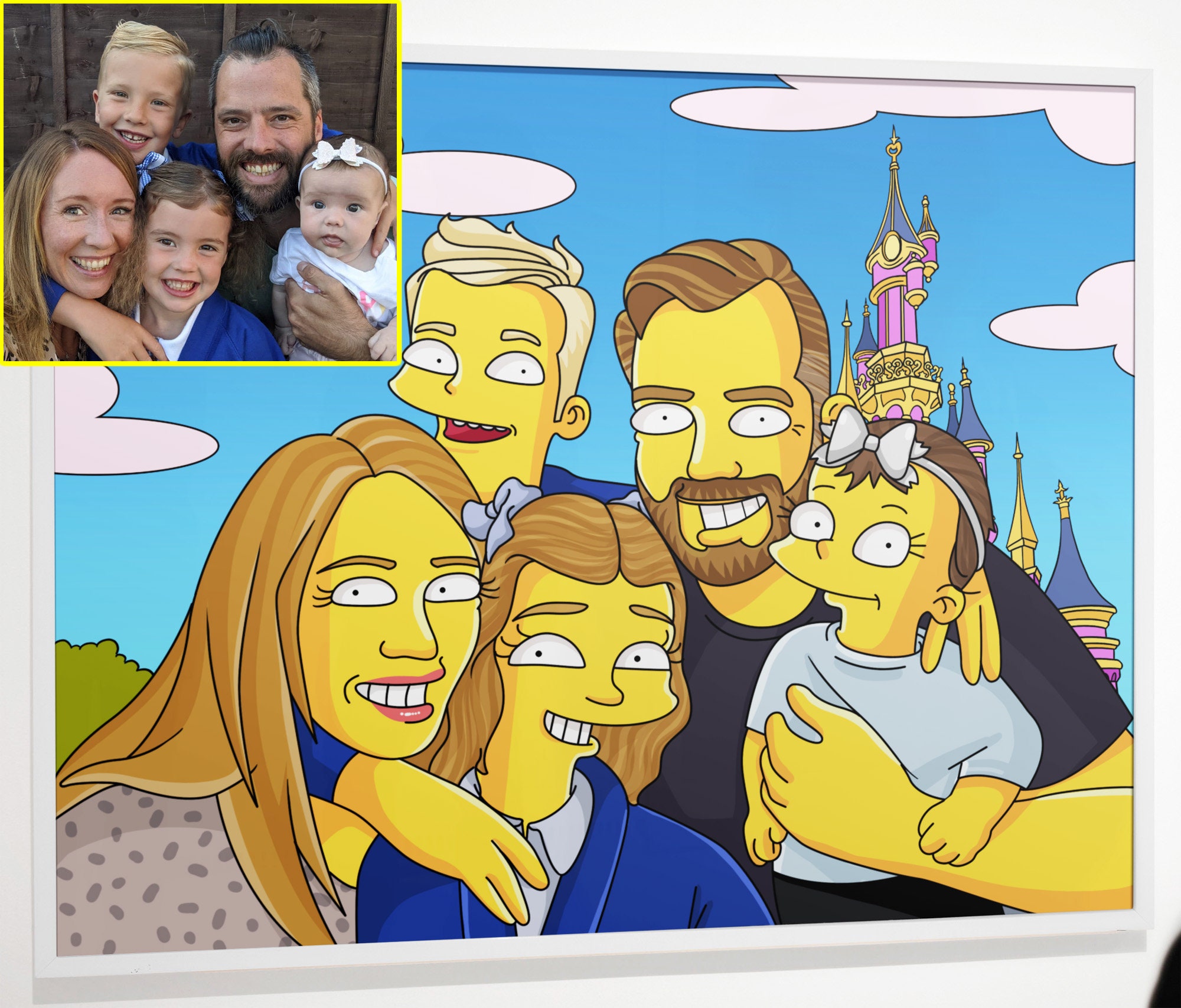 Simpson Portrait Poster simpson portrait custom simpson | Etsy