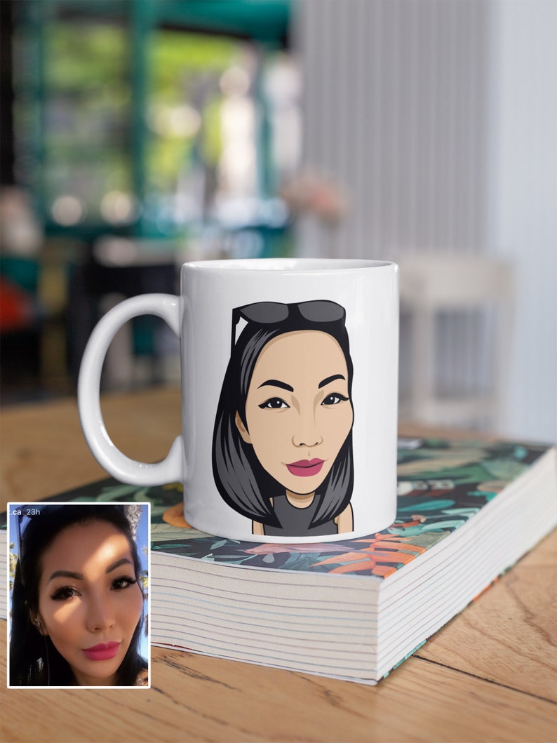 Caricature Mug Custom Cartoon Mugs of Your Face Personalize | Etsy
