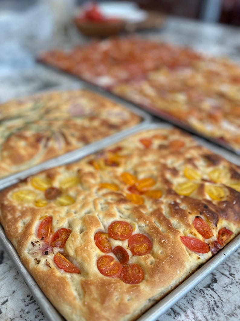 Focaccia, Made to Order, Edible Art, Homemade, Flat Bread, Like Pizza ...
