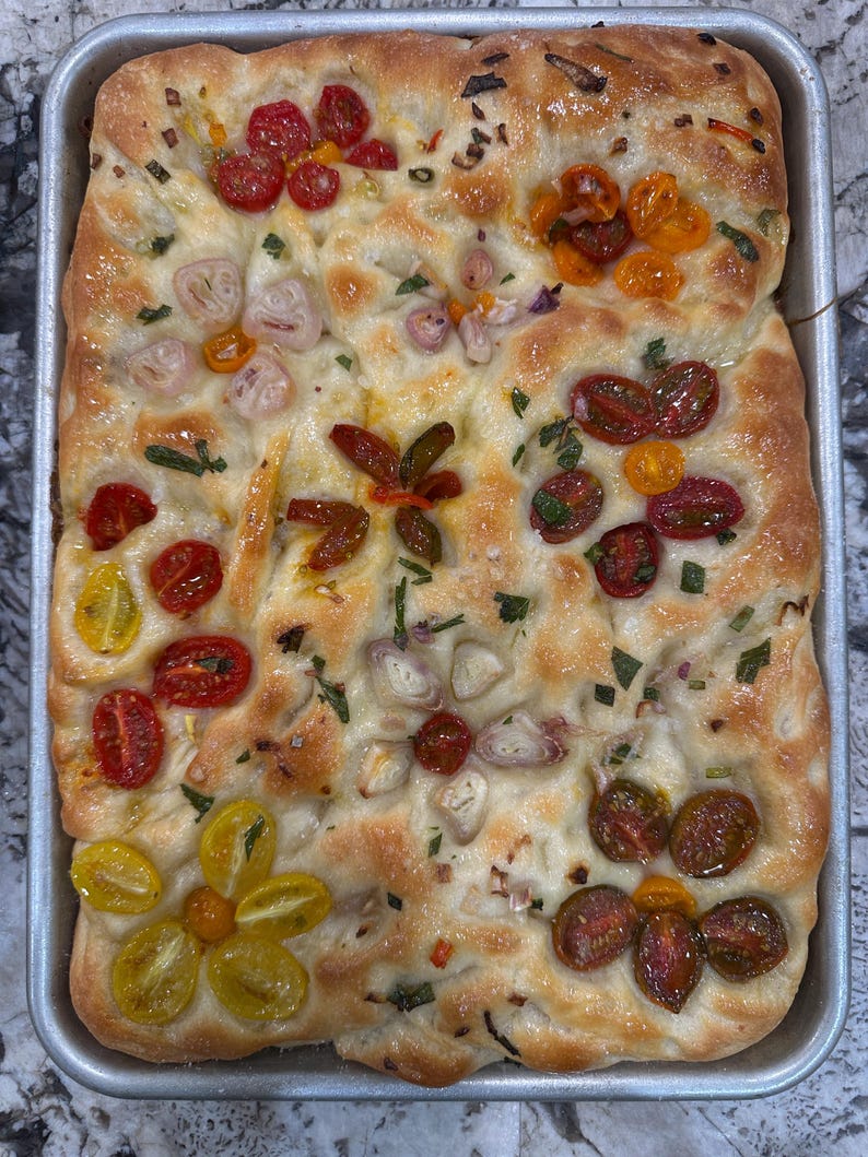 Focaccia, Made to Order, Edible Art, Homemade, Flat Bread, Like Pizza ...