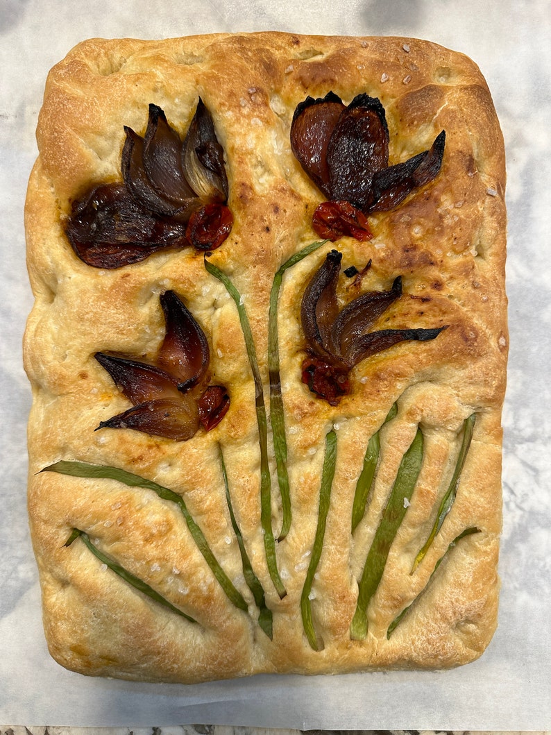 Focaccia, Made to Order, Edible Art, Homemade, Flat Bread, Like Pizza ...