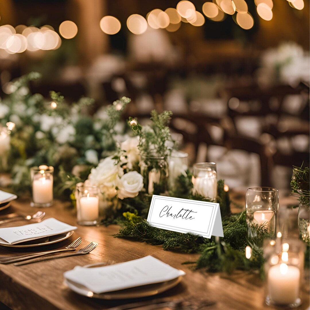 Table Place Name Cards , Digital Template With Table Place Names ...