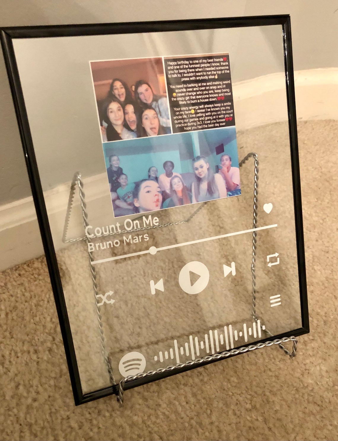 Custom Acrylic Photo Music Frame | Etsy