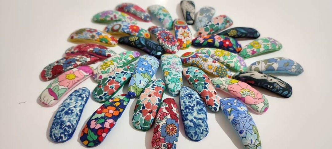 Hair Accessories Liberty Print Hair Clips Liberty Fabric Snap Hair ...