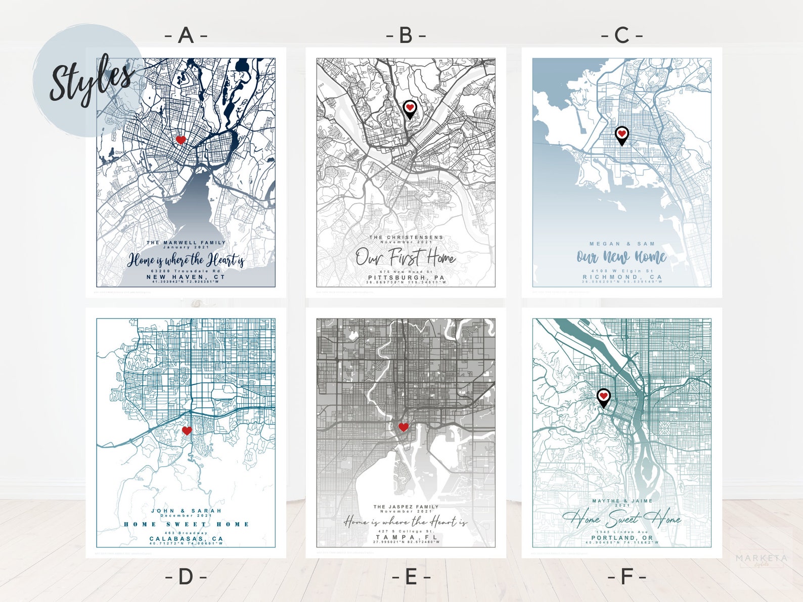 Personalized Housewarming Gifts Personalized Home Map First - Etsy