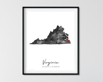 Virginia Travel Poster Instant Download Travel Art - Etsy