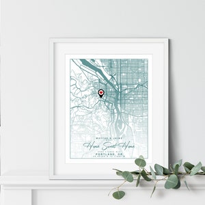 Personalized Housewarming Gifts, Personalized Home Map, First Home Gift ...