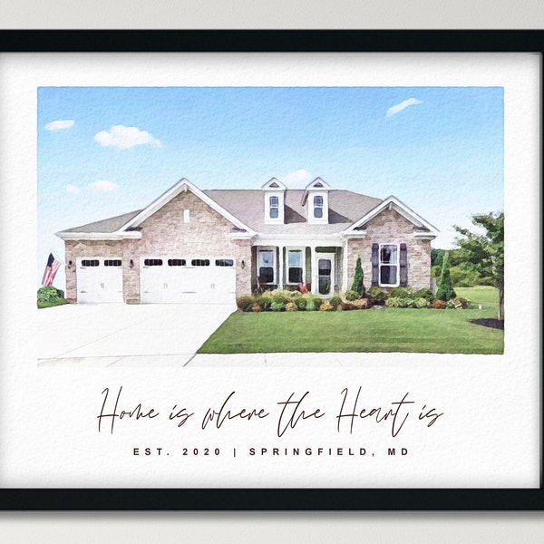 Home Portrait - Etsy