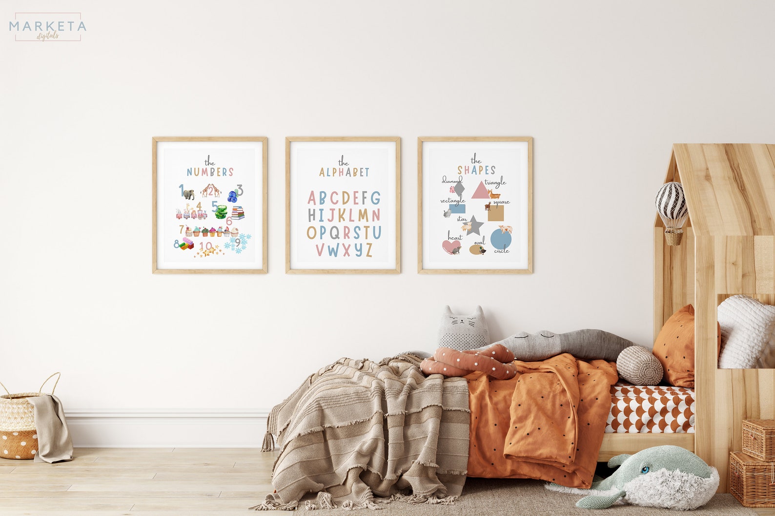 Set of 6 Homeschool Printables Educational Prints Playroom | Etsy