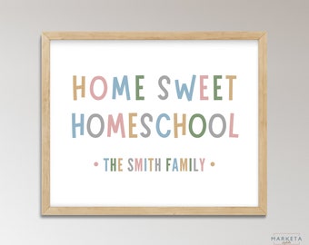 Home Sweet Homeschool Sign Printable Wall Art Home Decor - Etsy