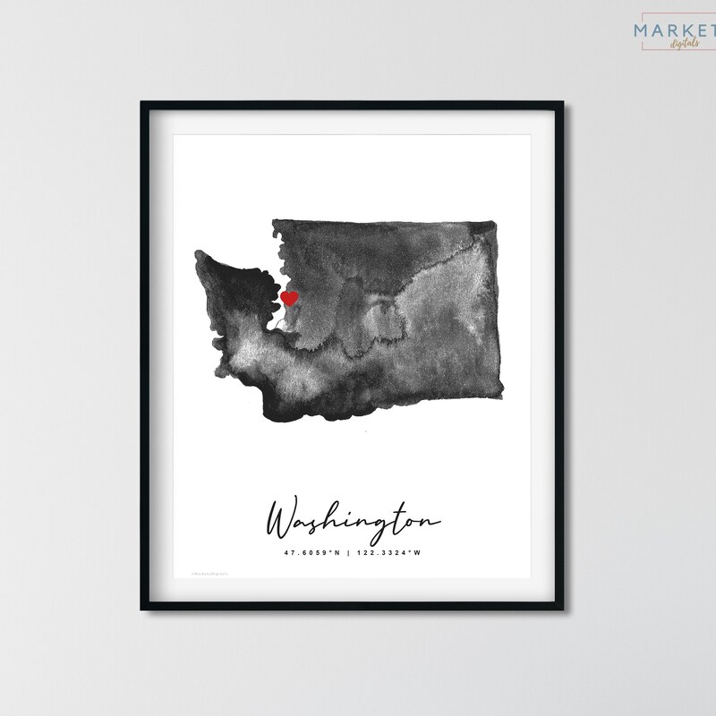 Washington State Art - Etsy