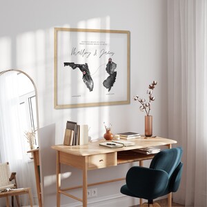 Personalized Family Gift, Long Distance Gift, Custom Family Map States ...