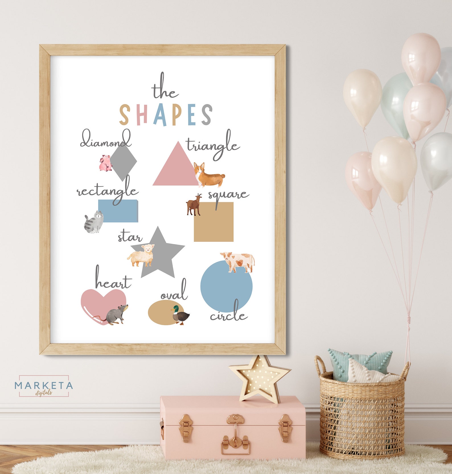 Set of 6 Homeschool Printables Educational Prints Playroom | Etsy