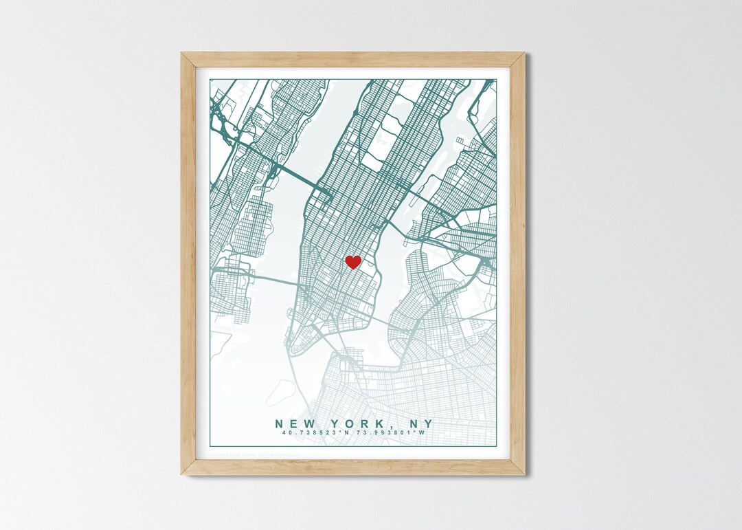 Where We Met Map, Personalized Map, Wedding Gift, Anniversary Gift ...