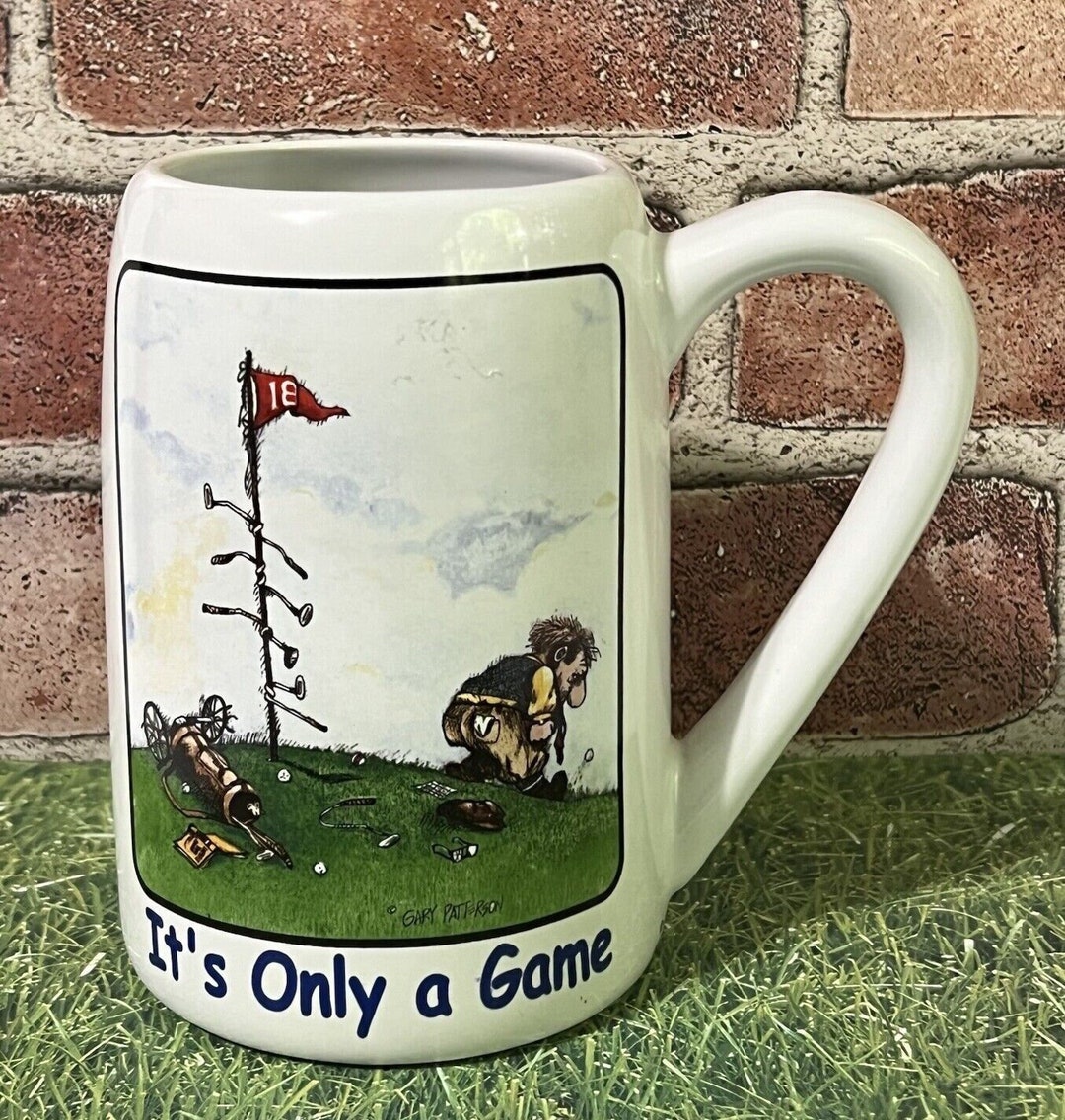 VINTAGE Gary Patterson GOLF Its Only A Game Ceramic Coffee Mug 22oz ...