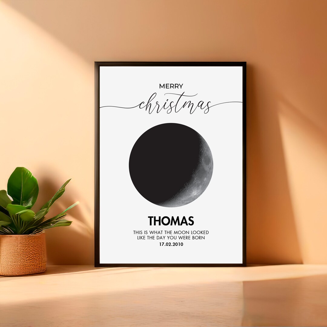 Custom Framed Moon Phases Print, Personalized Gifts for Her, Kids Room ...
