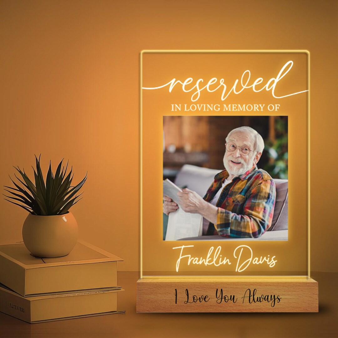 Personalized Memorial Sign - Custom Acrylic Memory Plaque - Reserved in ...