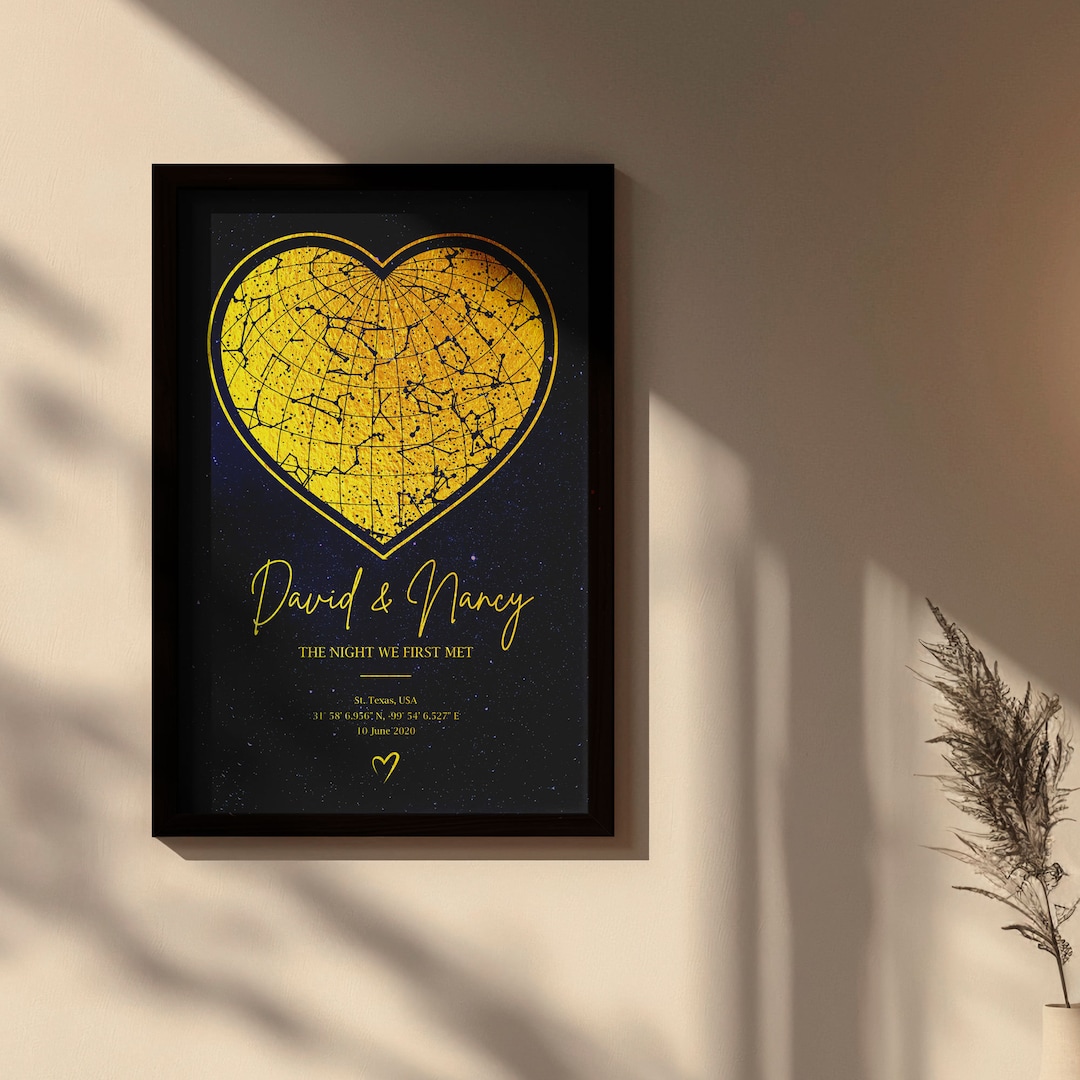 Anniversary Gifts, Custom Location Map Heart Design, Personalized Gift ...