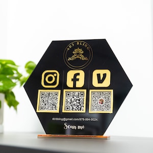 QR Code Sign Payment, Social Media QR Code Sign, QR Code Display Sign ...