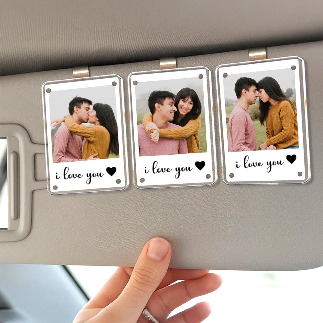 Personalized Photo Car Visor Clip - Custom Sun Visor Decoration for Car ...