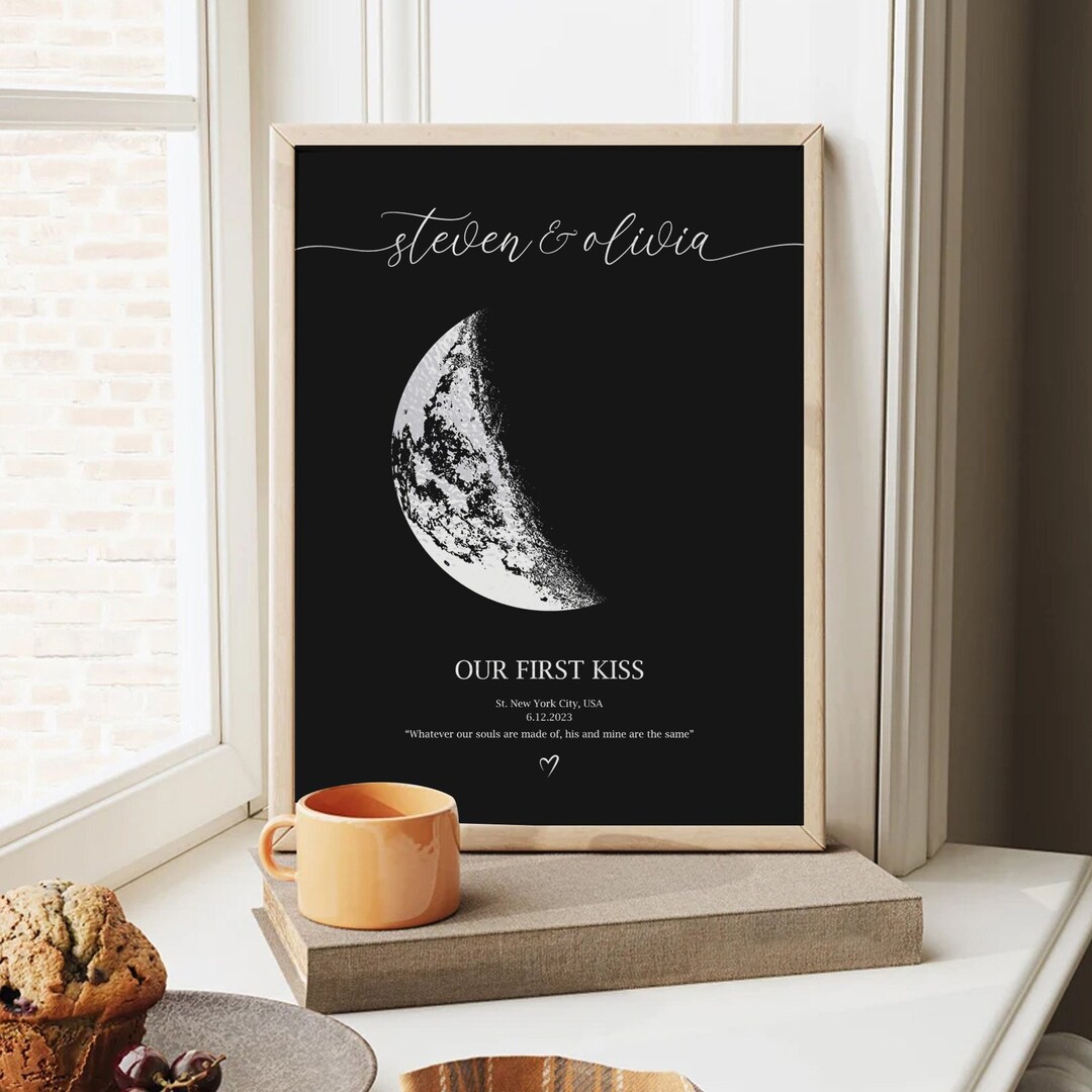Custom Moon Phase Print, the Night We Married, Mothers Day Gift ...