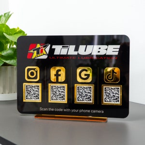 QR Code Sign Payment, Social Media QR Code Sign, QR Code Display Sign ...