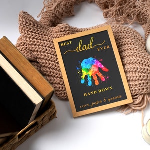 Fathers Day Gift From Kids, Hands Down Best Dad Ever, Personalized ...