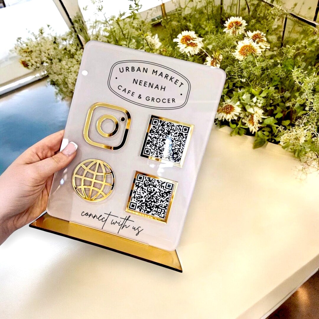 Custom Payment Sign QR Code Sign | Social Media QR Code Sign | Mini QR ...