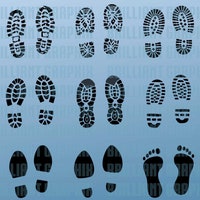 Shoe Prints SVG - Hiking Boot Sole Walking Foot Prints Printable ...