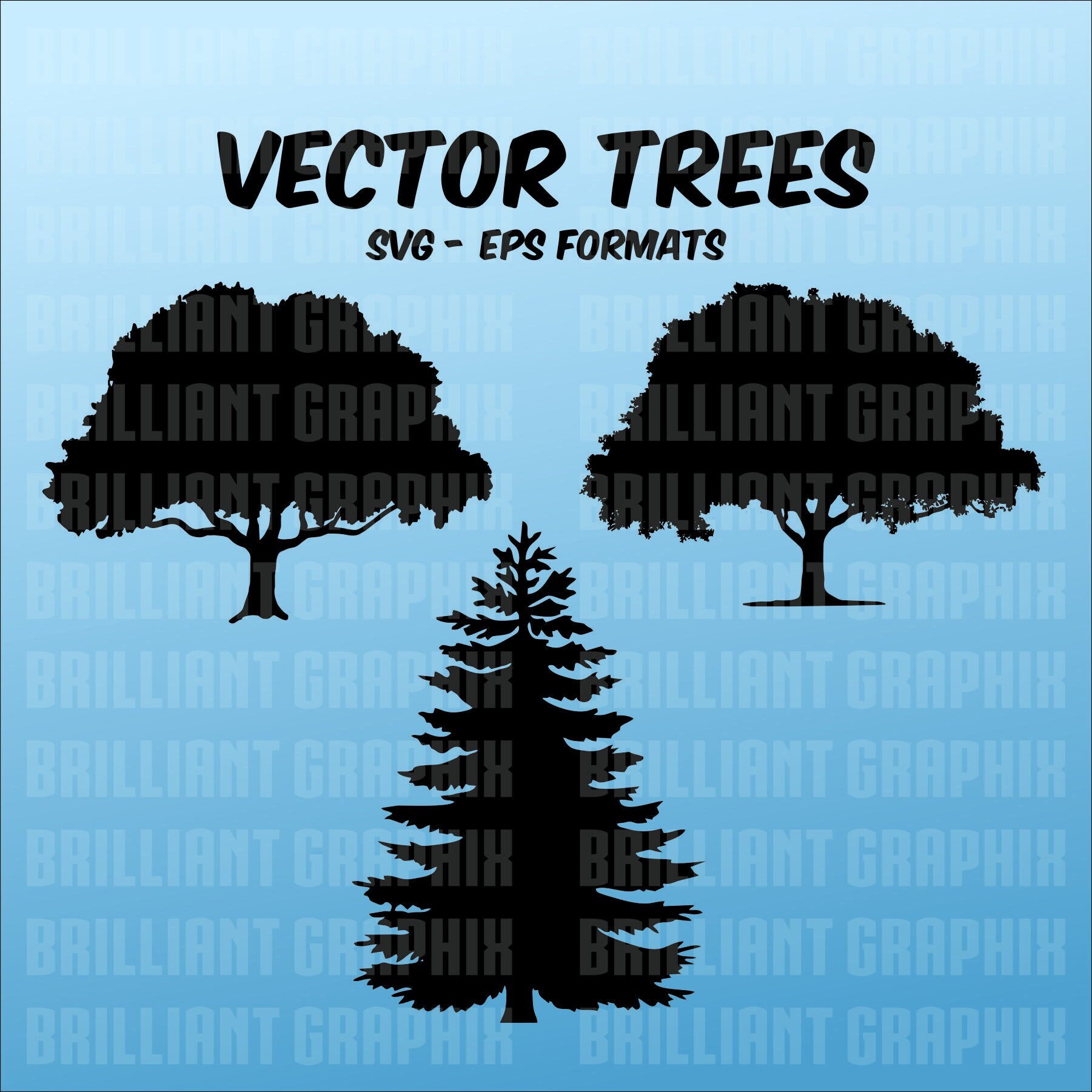 High Quality Vector Trees. Svg, and Eps, Files Included. - Etsy