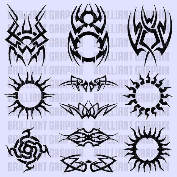 Vector Tribal Art Collection 1 Svg Eps Pdf Png Files | Etsy