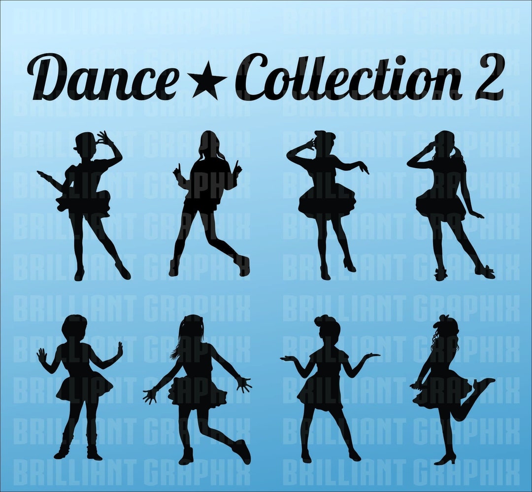 Female Dancers Digital Vector Art. Modern Dance Silhouette. SVG, Eps ...