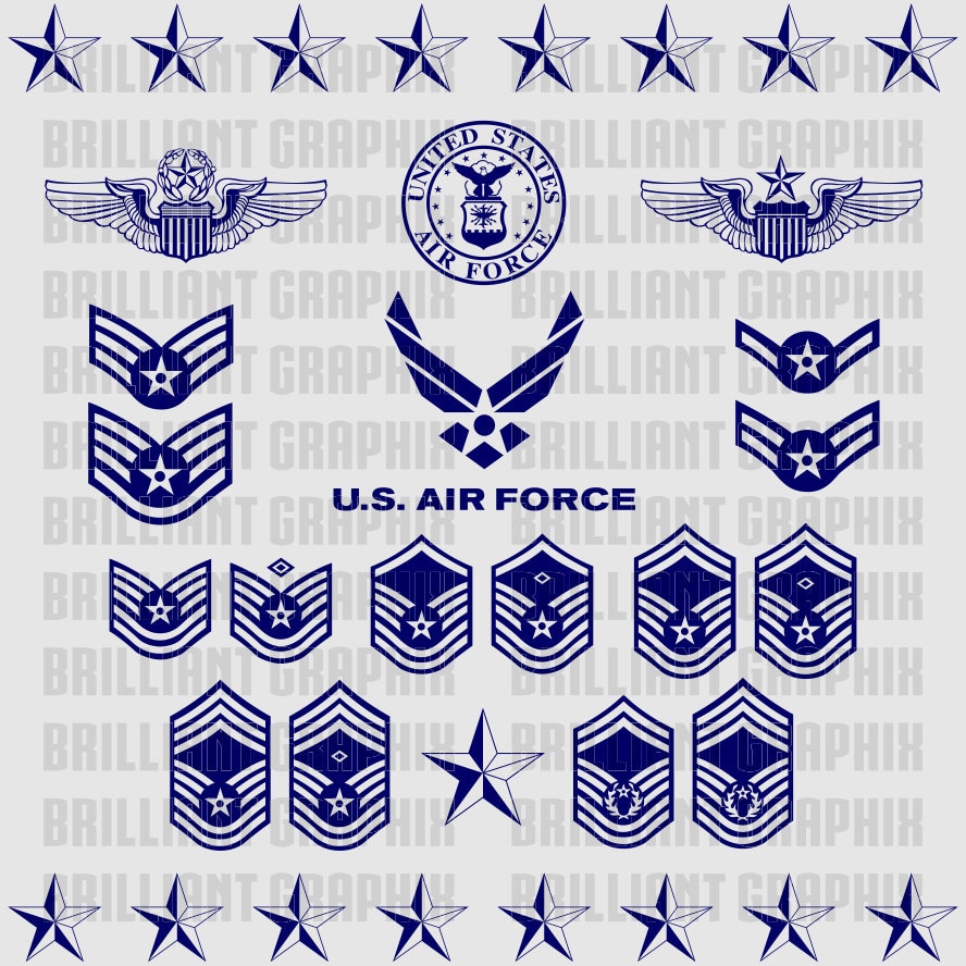 Vector US Airforce Collection Svg Pdf Eps Png Included | Etsy