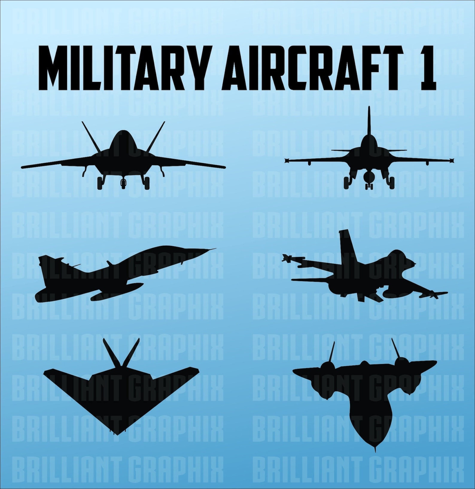 Military Aircraft Digital Vector Art. Modern Military Aircraft. SVG ...