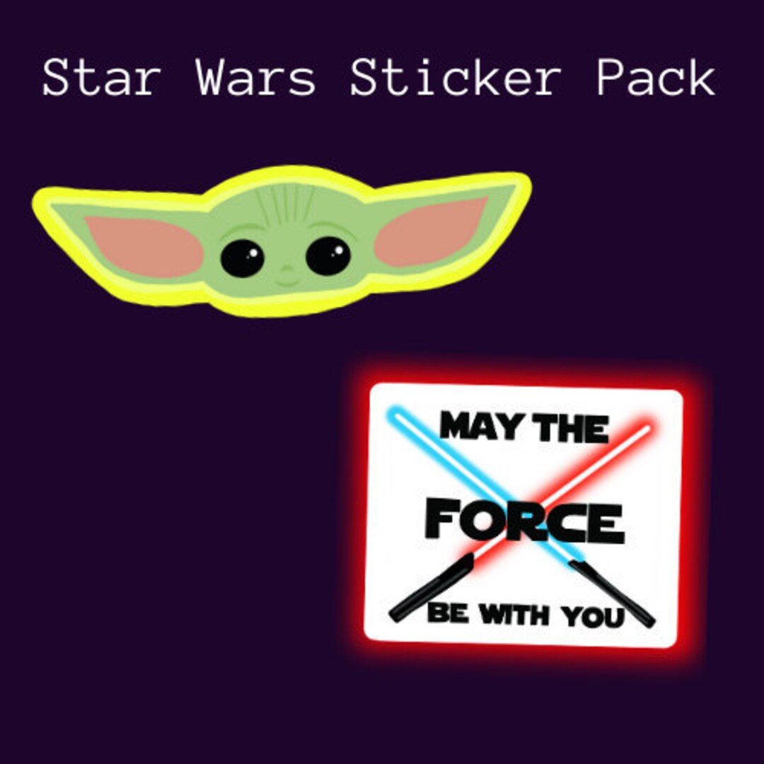 Star Wars Sticker Pack Baby Yoda Sticker Sticker Packs - Etsy