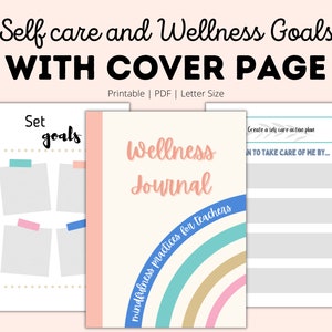 Teacher Wellness Planner Self Care Journal Self Care Kit - Etsy