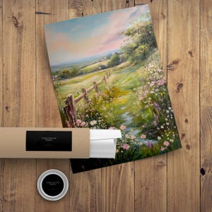 Vintage Wildflower Meadow Poster Cottagecore Decor Dark Academia Art ...