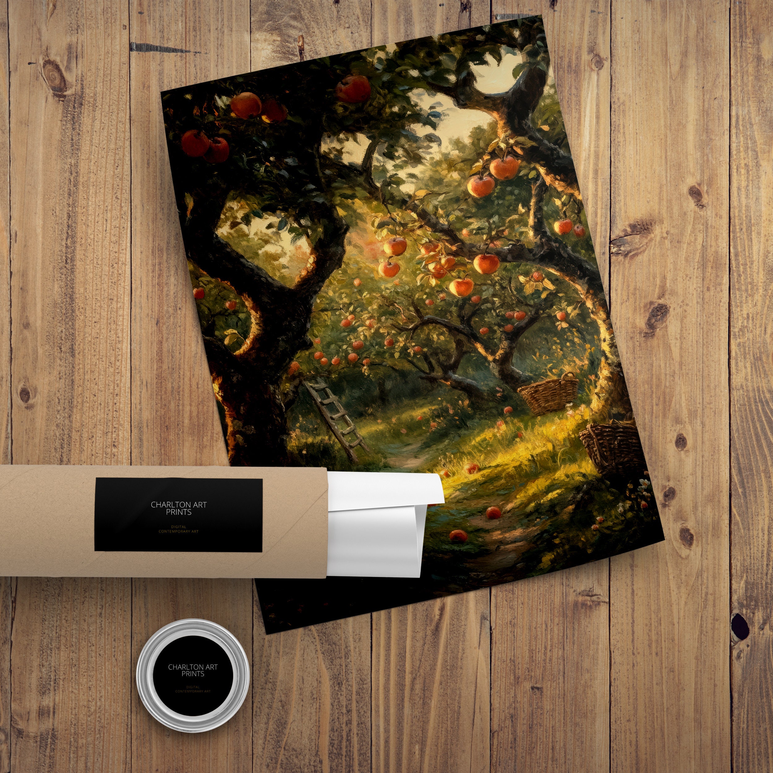 Orchard Poster Dark Academia Art Cottagecore Decor Antique Landscape ...