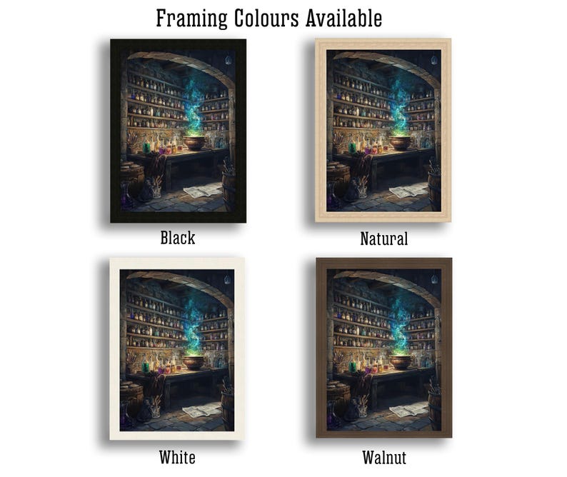 Wizards Potion Workshop Cottagecore Dark Academia Poster Enchanted ...