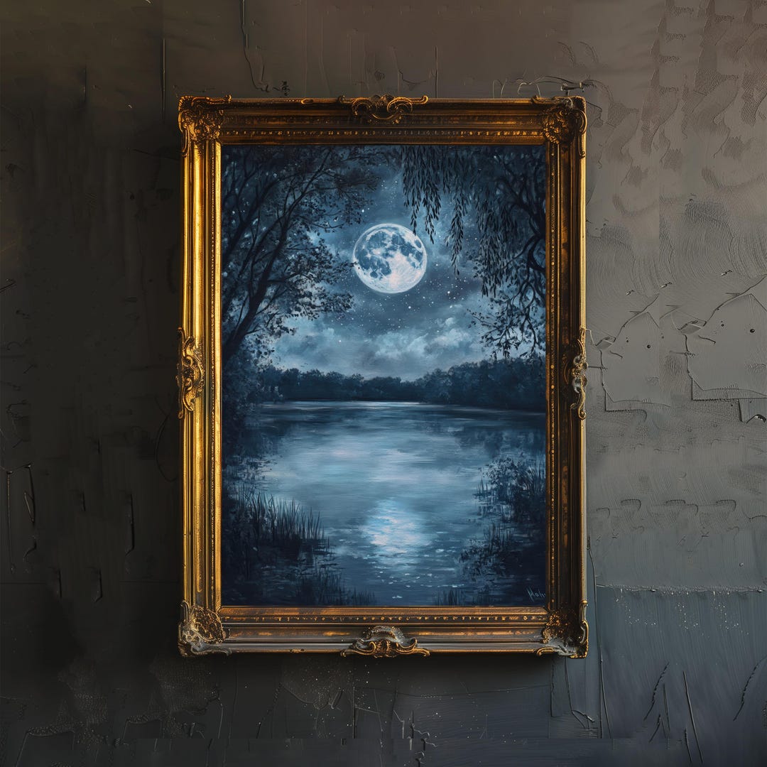 Reflections in the Lake Cottagecore Poster Tranquil Nature Wall Art ...