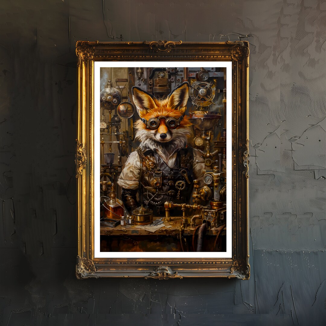 Gothic Steampunk Inventor Art Print Poster Wall Decor Eccentric ...