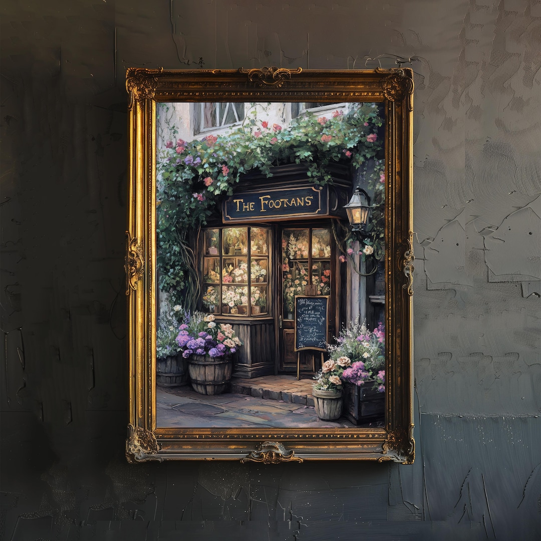 Flower Shop Art Print Vintage Floral Wall Art Cottagecore Botanical ...