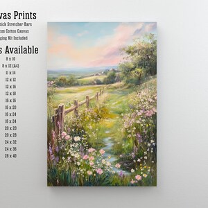 Vintage Wildflower Meadow Poster Cottagecore Decor Dark Academia Art ...