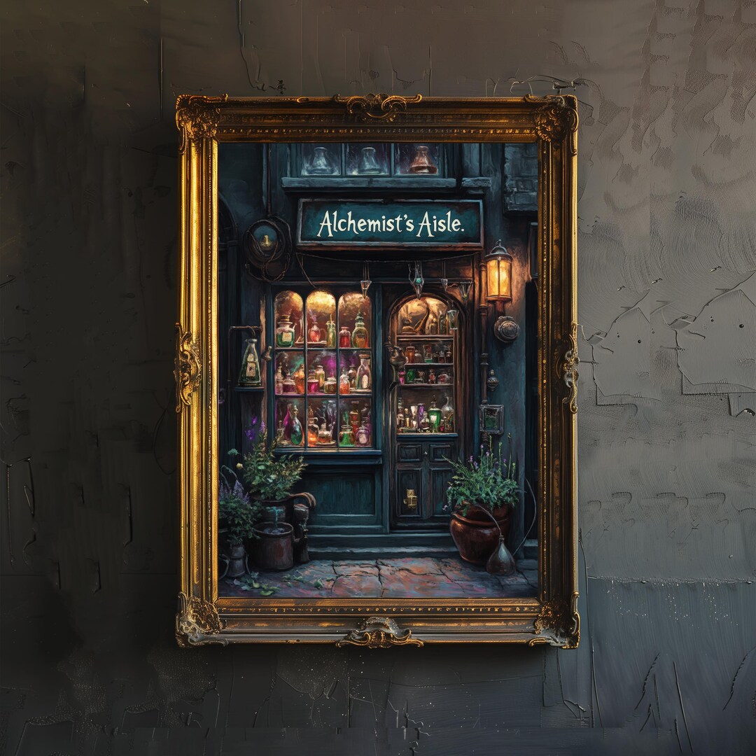 Potion Shop Poster Cottagecore Decor Dark Academia Art Enchanted ...