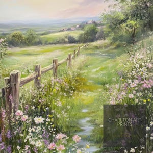 Vintage Wildflower Meadow Poster Cottagecore Decor Dark Academia Art ...