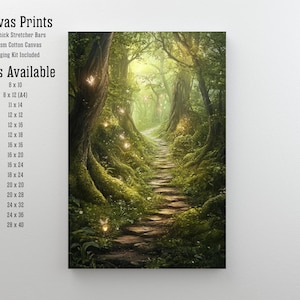 Fairy Forest Path Poster Cottagecore Decor Dark Academia Art Enchanted ...