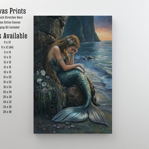 Mermaid Print Dark Academia Art Gothic Decor Antique Illustration ...