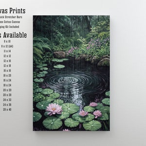 Garden Pond Poster Cottagecore Decor Dark Academia Art Antique ...